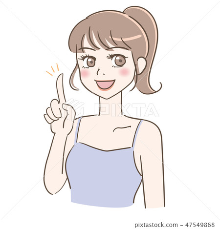 A woman explaining with a smile - Stock Illustration [47549868] - PIXTA