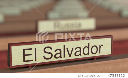 El Salvador name sign among different countries... - Stock Illustration ...