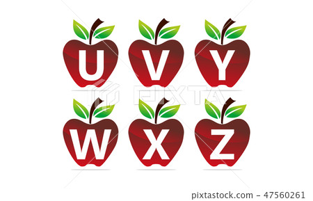 Apple Initial Template Set - Stock Illustration [47560261] - PIXTA