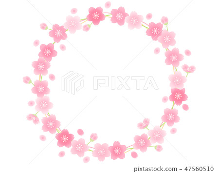 Sakura 60 Sakura Frame - Stock Illustration [47560510] - PIXTA