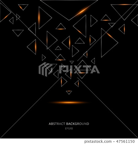 Abstract silver triangles with laser lighting - Stock Illustration ...