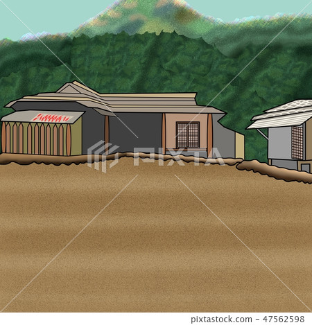 Japanese colonial period village - Stock Illustration [47562598] - PIXTA