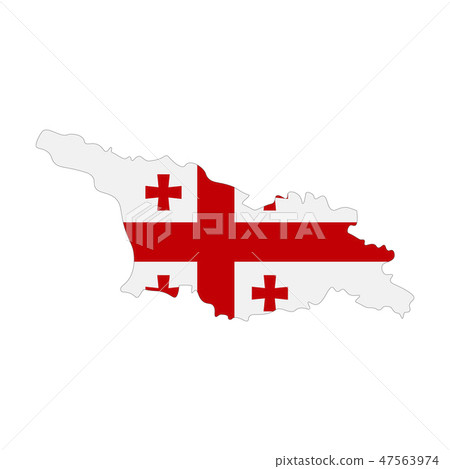 map of Georgia - flag - Stock Illustration [47563974] - PIXTA
