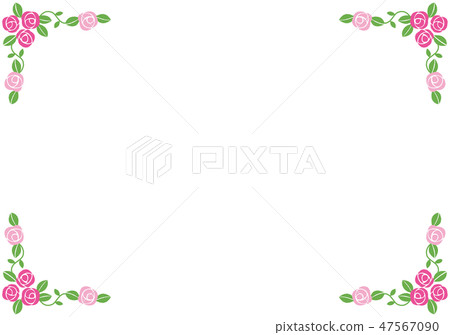 Frame rose rose decorative frame - Stock Illustration [47567090] - PIXTA
