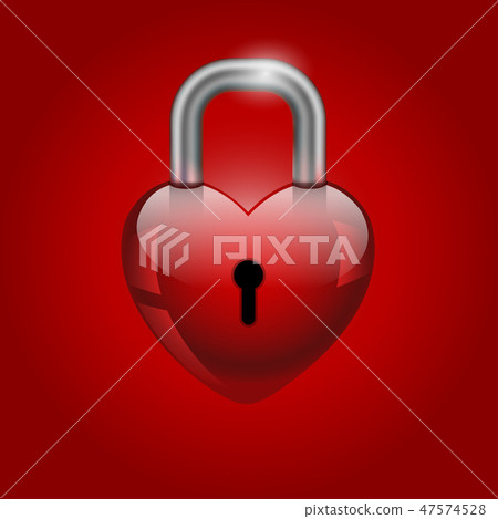 Heart lock, valentine's day icon - Stock Illustration [47574528] - PIXTA