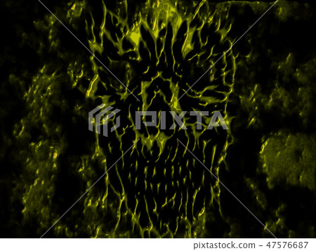 Scary monster shabby head illustration. - Stock Illustration [47576687 ...