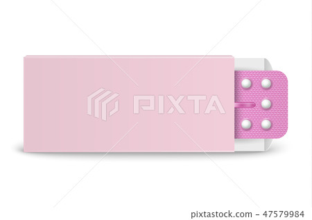 Vector Realistic Packaging of Birth Control... - Stock Illustration ...