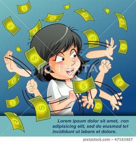 catch money.eps - Stock Illustration [47583987] - PIXTA
