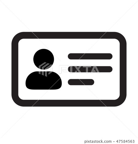 Card icon vector male user person profile avatar - Stock Illustration ...