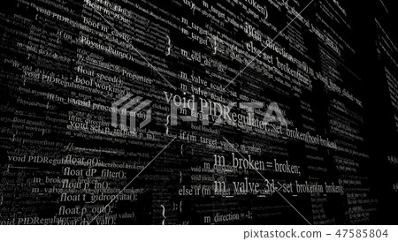 Software source code. Layers of program code on... - Stock Illustration ...