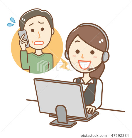 Call center customer trouble - Stock Illustration [47592284] - PIXTA