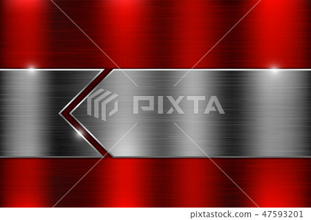 Red metal background with iron plate - Stock Illustration [47593201 ...