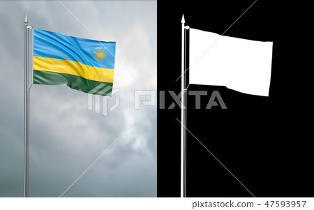 state flag of the Republic of Rwanda - Stock Illustration [47593957 ...
