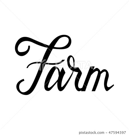 Farm lettering text - Stock Illustration [47594397] - PIXTA