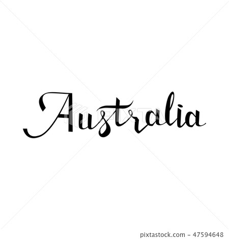 Australia lettering and calligraphy - Stock Illustration [47594648] - PIXTA