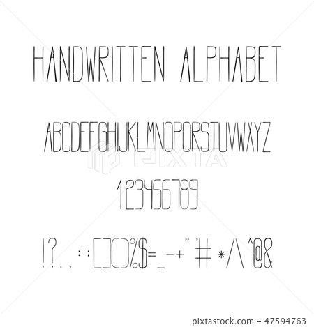 hand drawn ink alphabet - Stock Illustration [47594763] - PIXTA