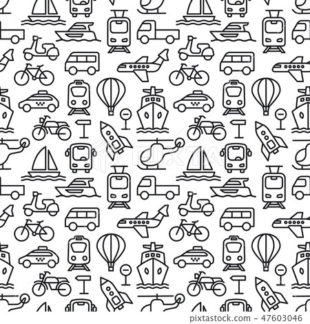 transport seamless pattern - Stock Illustration [47603046] - PIXTA