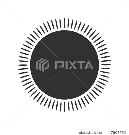 Geometric sun with rays, circle element - Stock Illustration [47607763 ...