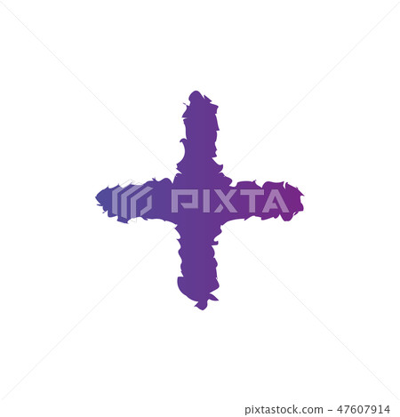 Plus or cross symbols. hand painted plus-插圖素材 [47607914] - PIXTA圖庫