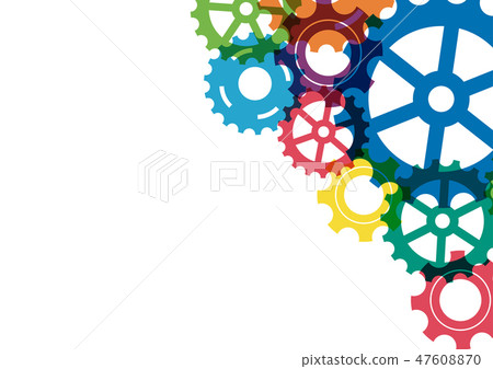 Abstract creative colorful gear wheel mechanism - Stock Illustration ...