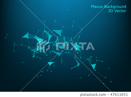 Abstract vector particles and lines.Plexus effect - Stock Illustration [47611651] - PIXTA