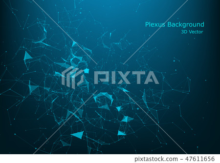 Abstract vector particles and lines.Plexus effect - Stock Illustration ...