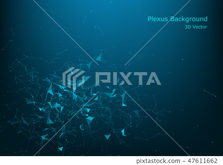 Abstract vector particles and lines.Plexus effect - Stock Illustration [47611662] - PIXTA
