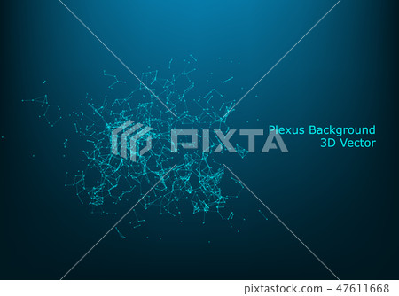 Abstract vector particles and lines.Plexus effect - Stock Illustration ...