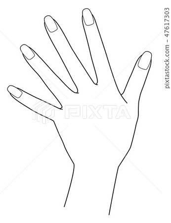 Hand hand monochrome illustration - Stock Illustration [47617303] - PIXTA