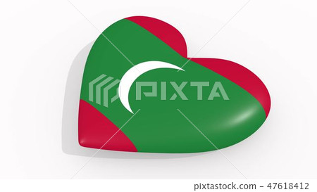 Heart in colors and symbols of Maldives, loop - Stock Illustration ...