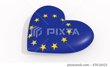 Heart in colors and symbols of Europe, loop-插圖素材 [47618425] - PIXTA圖庫