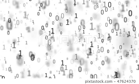 01 or binary numbers on the computer screen on... - Stock Illustration ...