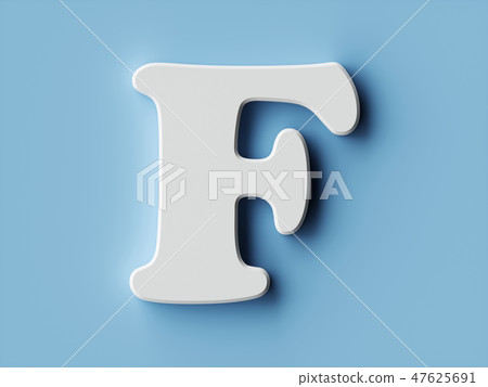 White paper letter alphabet character F font - Stock Illustration ...
