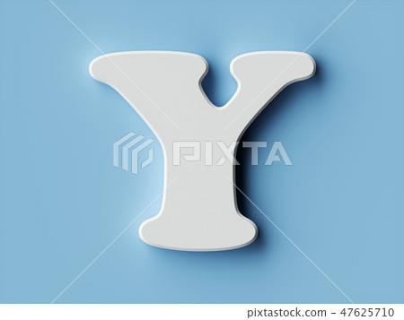 White paper letter alphabet character Y font - Stock Illustration ...