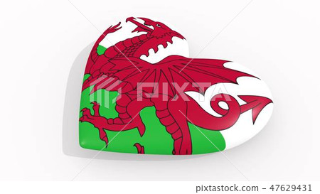 Heart in colors and symbols of Wales, loop-插圖素材 [47629431] - PIXTA圖庫