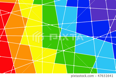 Abstract rainbow geometric mosaic background - Stock Illustration ...