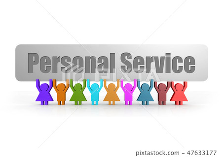 Personal Service word on a banner - Stock Illustration [47633177] - PIXTA