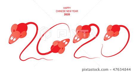 Chinese new year 2020, the year of the Rat - Stock Illustration ...