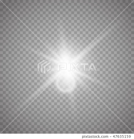 Glowing light effect on transparent background. - Stock Illustration ...