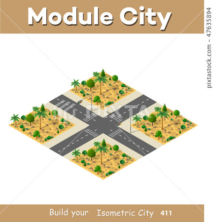 An isometric natural - Stock Illustration [47635894] - PIXTA