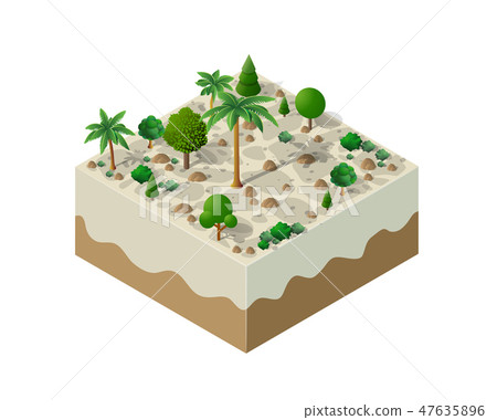 An isometric natural - Stock Illustration [47635896] - PIXTA