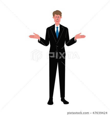 Business hand raising pose concept illustration - Stock Illustration ...
