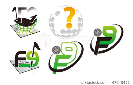 Golf Letter F 9 Set-插圖素材 [47640431] - PIXTA圖庫