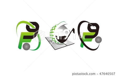 Golf Letter F 9 Set-插圖素材 [47640507] - PIXTA圖庫