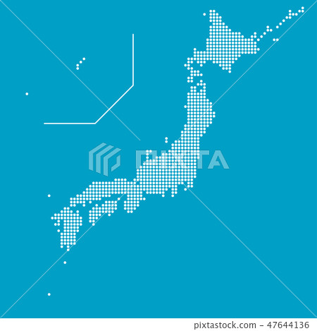 Japan Map Dot Map - Stock Illustration [47644136] - PIXTA