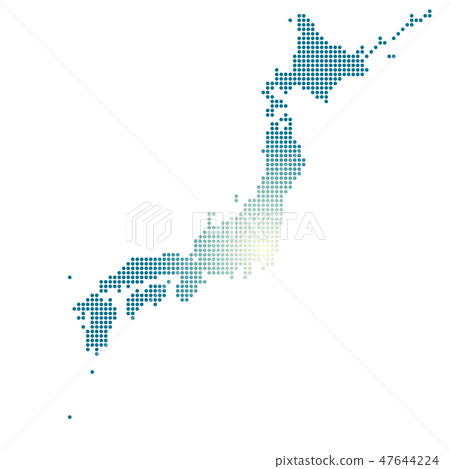 Japan Map Dot Map - Stock Illustration [47644224] - PIXTA