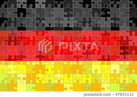 Germany flag made of puzzle background - Stock Illustration [47655132 ...
