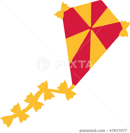 Kite icon yellow and red - Stock Illustration [47657077] - PIXTA