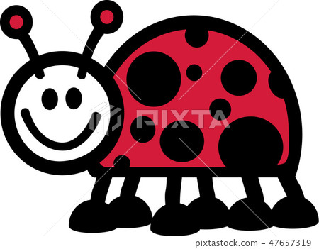 Smiling Ladybug cartoon style - Stock Illustration [47657319] - PIXTA