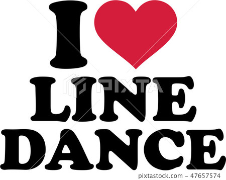 I love Line dance - Stock Illustration [47657574] - PIXTA